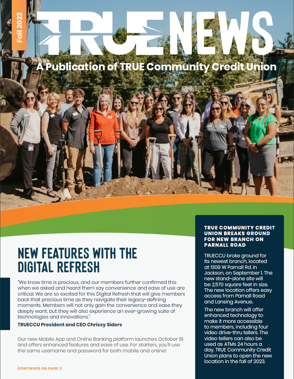 News & Events | TRUE Community Credit Union | Jackson, Mason, Brooklyn - MI